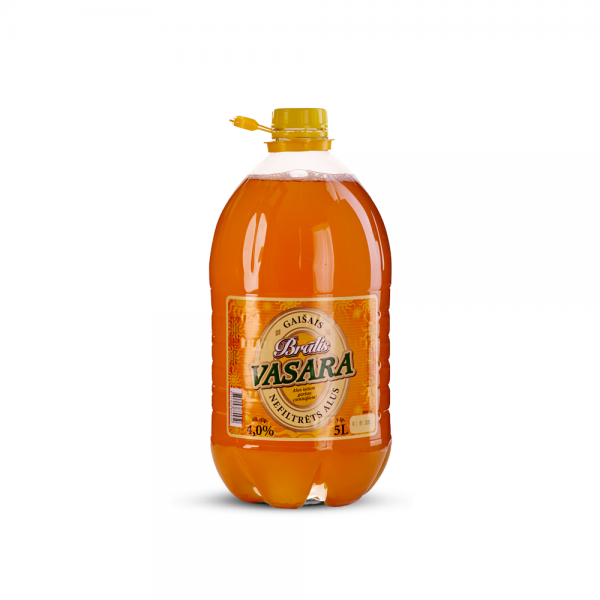 Alus “Brālis Vasara Nefiltrēts” – 5.0L PET – Alus Brālis